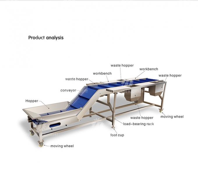 Mesin Meja Sortasi Sayuran dan Buah Berdaun Otomatis Industri